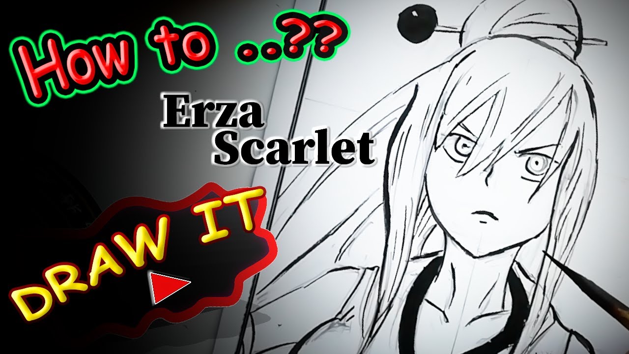 How to draw Erza Scarlet ⚡️ Easy drawing | #fairytail 😄👍 - YouTube