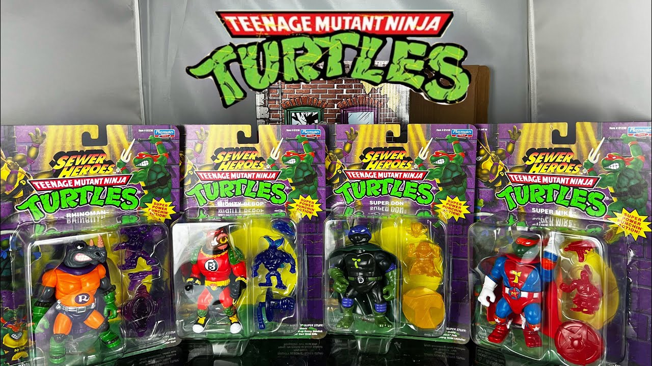 Playmates Walmart exclusive TMNT Sewer Heroes Boxed set figure review ...