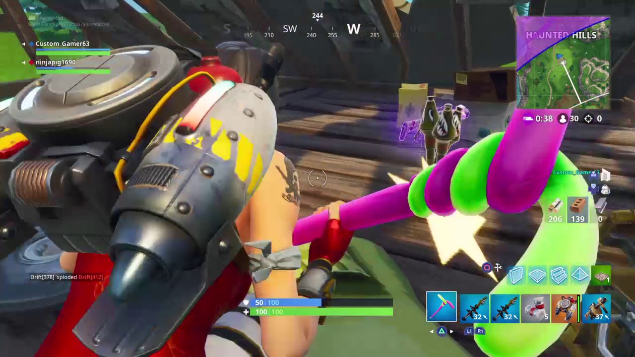Fortnite BR fly explosives new LTM win with custom - YouTube