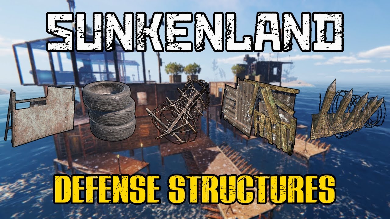 Sunkenland Defense Structures | Waterworld-themed Survival - YouTube