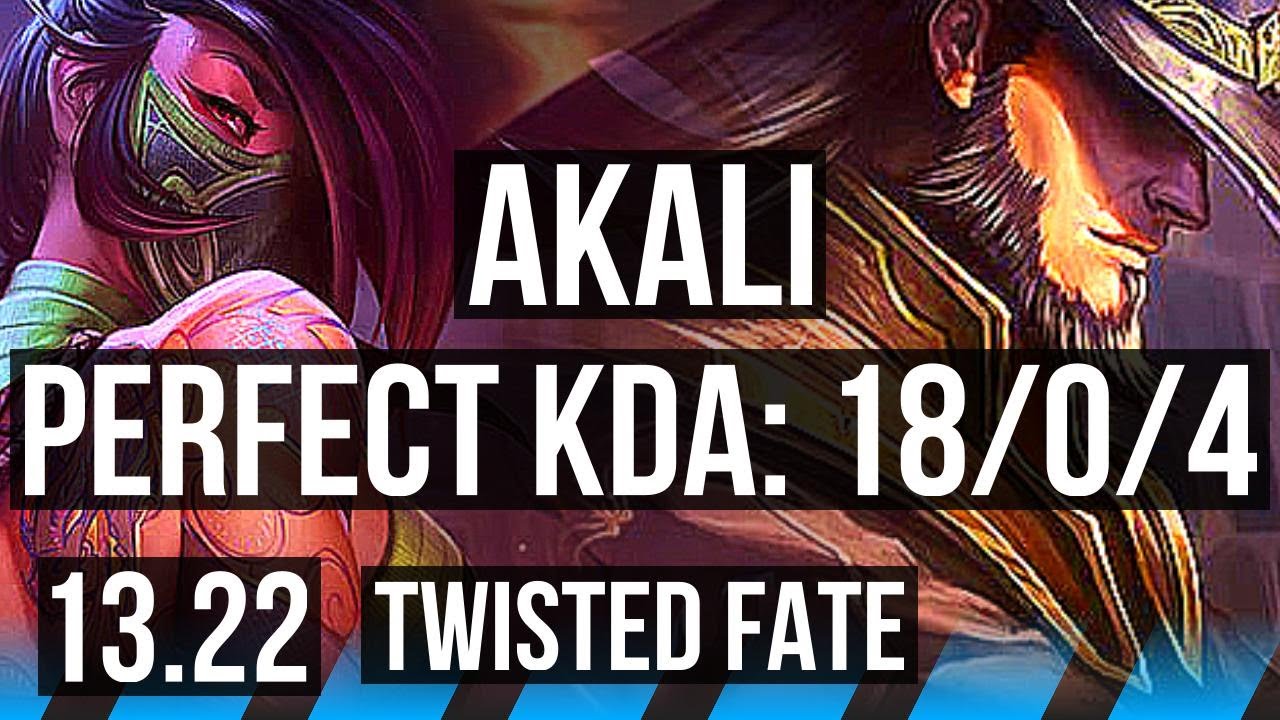 AKALI vs TF (MID) | 18/0/4, Legendary, Rank 6 Akali, 500+ games, Rank ...