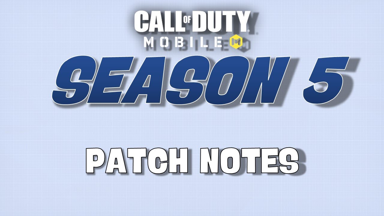 COD Mobile SEASON 5 PATCH NOTES - YouTube