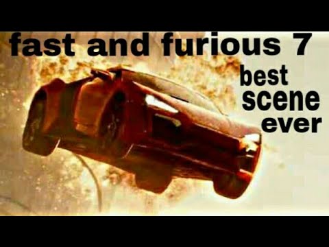 Fast and furious 7 car jump scene in hindi - YouTube