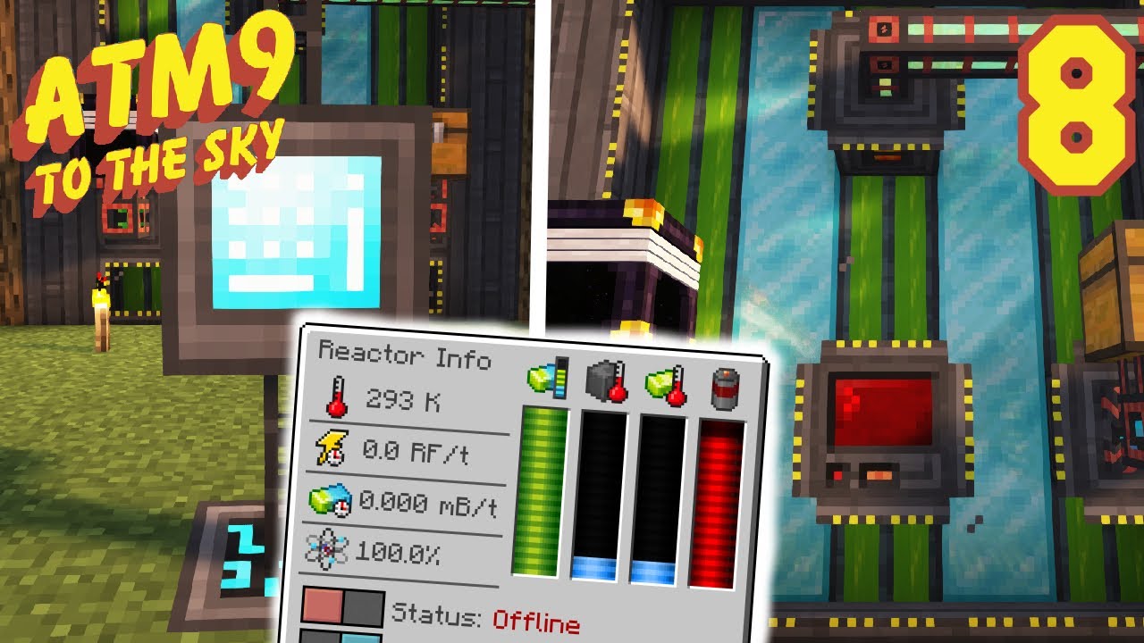 A Bigger Reactor & ME System - Ep8 - ATM9 To The Sky (Minecraft) - YouTube