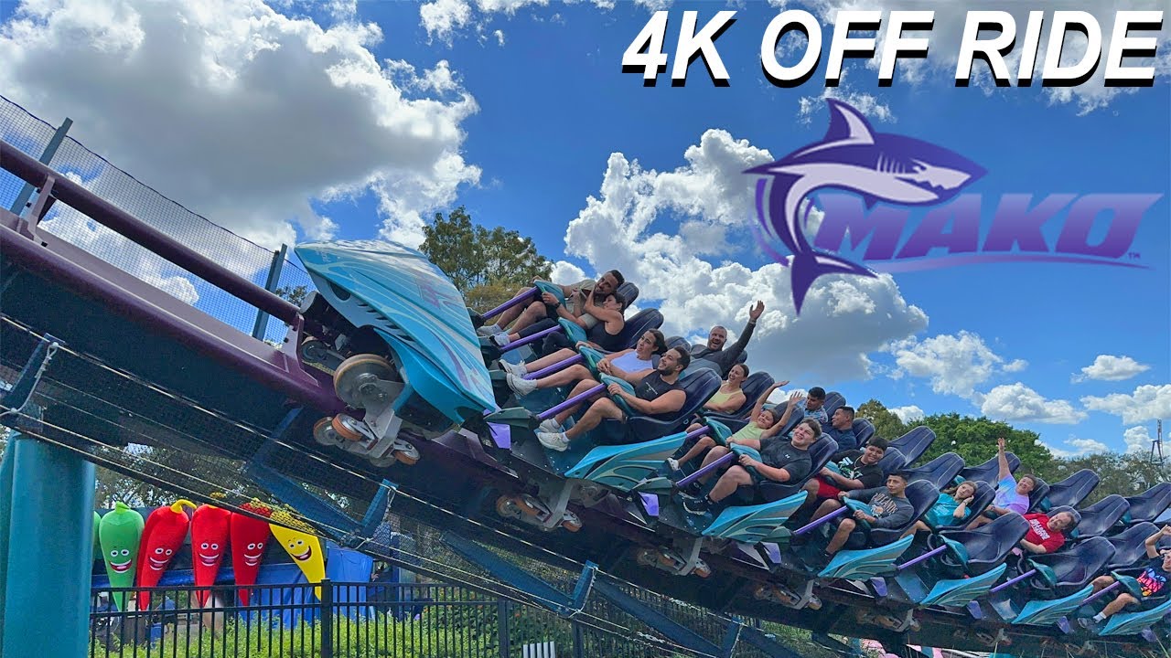 Mako **NEW PAINT JOB** (4K OFF Ride POV)- SeaWorld Orlando, Orlando, FL ...