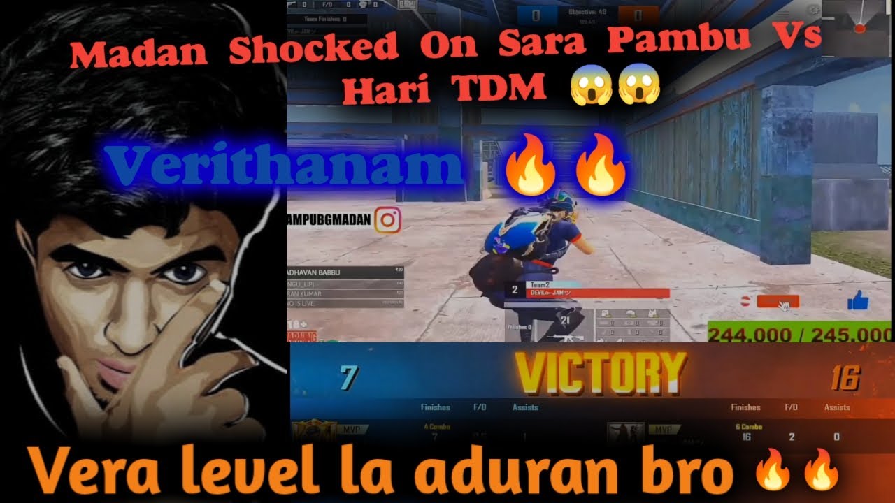 Madan Shocked on Sara pambu Vs Hari TDM Match 😱😱 | Vera level la aduran ...