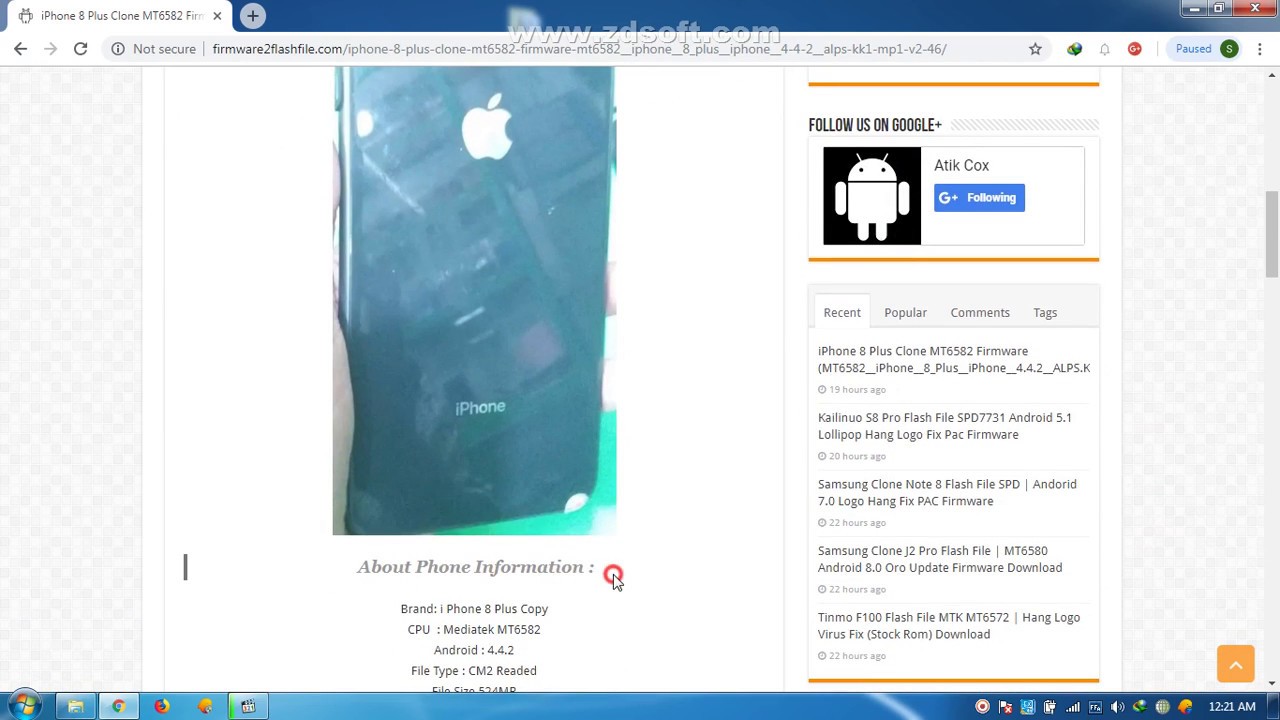 I phone 8 Plus Clone Flash File MT6582 Firmware Download 100% Tested ...