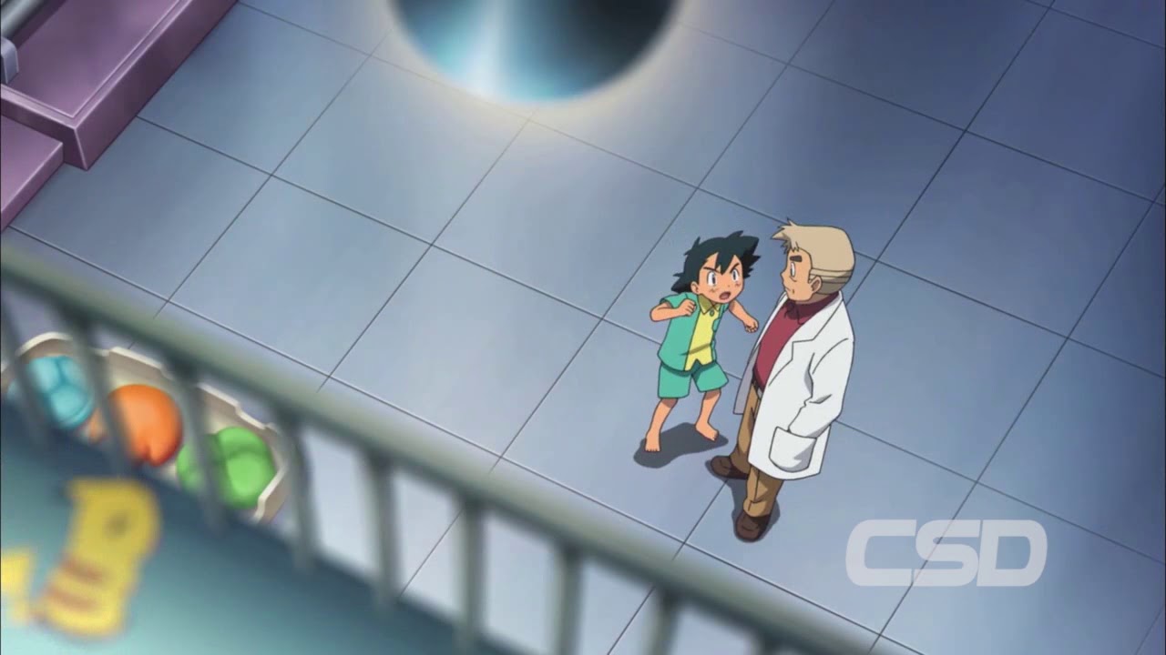 Professor Oak offers Pikachu to Ash | Pokemon The Movie I Choose You ...