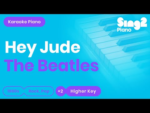 The Beatles - Hey Jude (Higher Key) Karaoke Piano