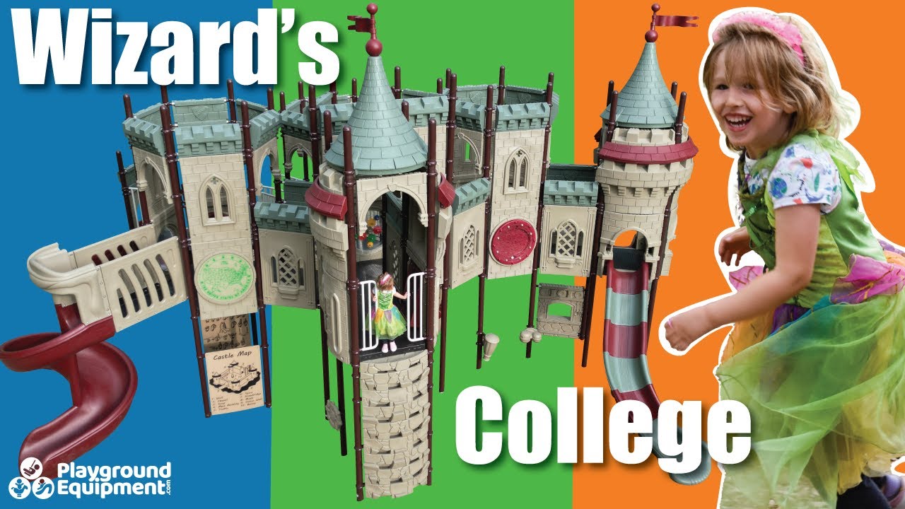 The Wizard's College Castle Playground Structure - YouTube