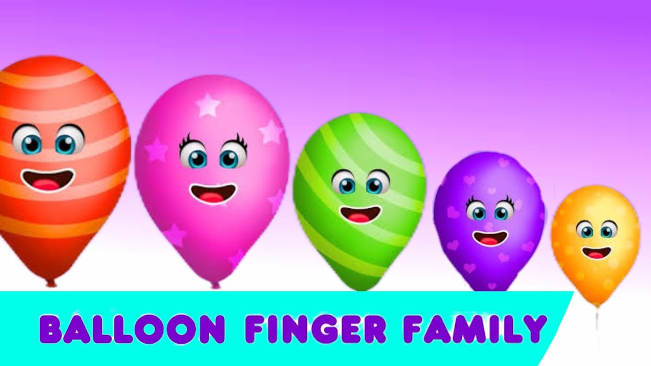Balloon Finger Family Songs - YouTube