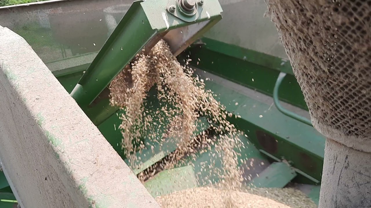 Re-cleaning grain - YouTube
