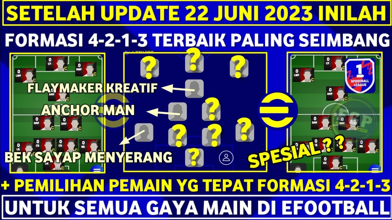 INILAH FORMASI 4213 TERBAIK PALING SEIMBANG EFOOTBALL 2023 ...
