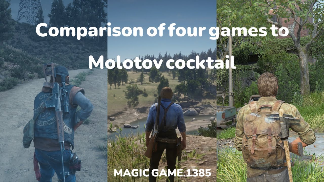 Comparison of Molotov cocktails in 4 different games.(Red Dead2, GTV ...