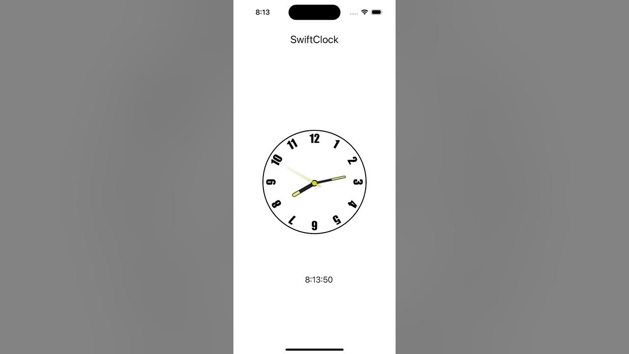 Analog Clock that i created with Swift and UIKit - YouTube