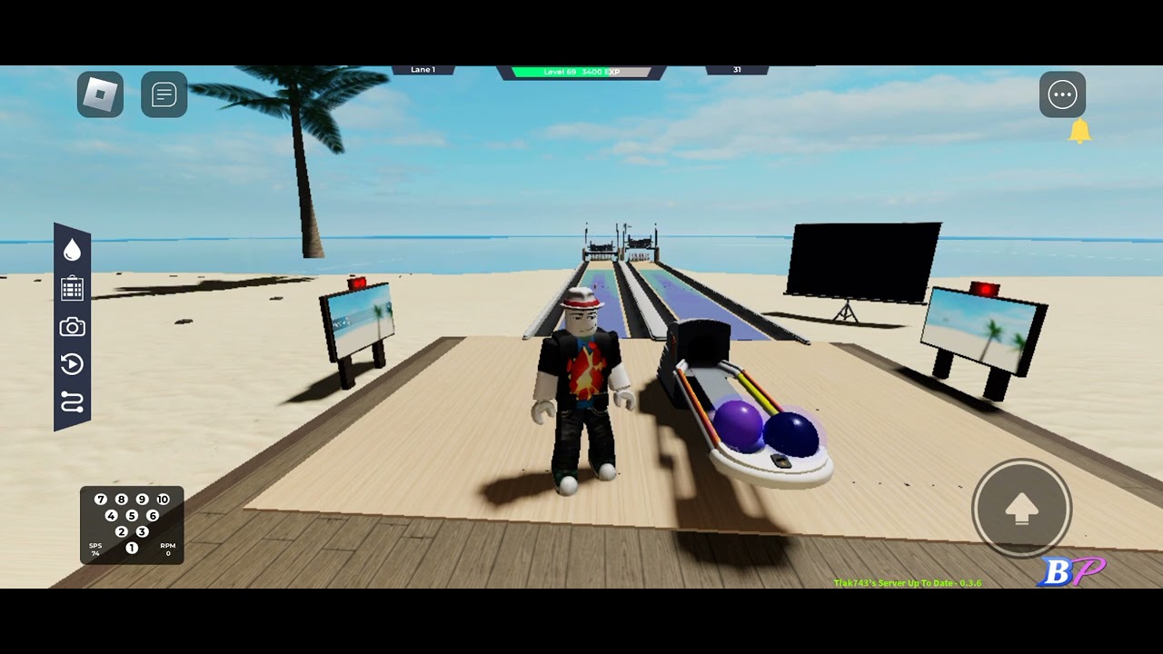 my vip server on bowling Paradise on the beach. - YouTube