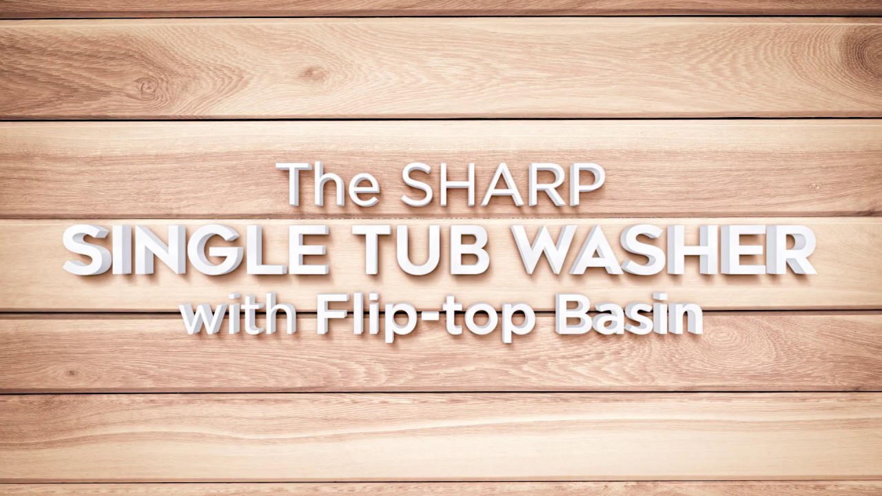 SHARP Single Tub Washing Machine - YouTube