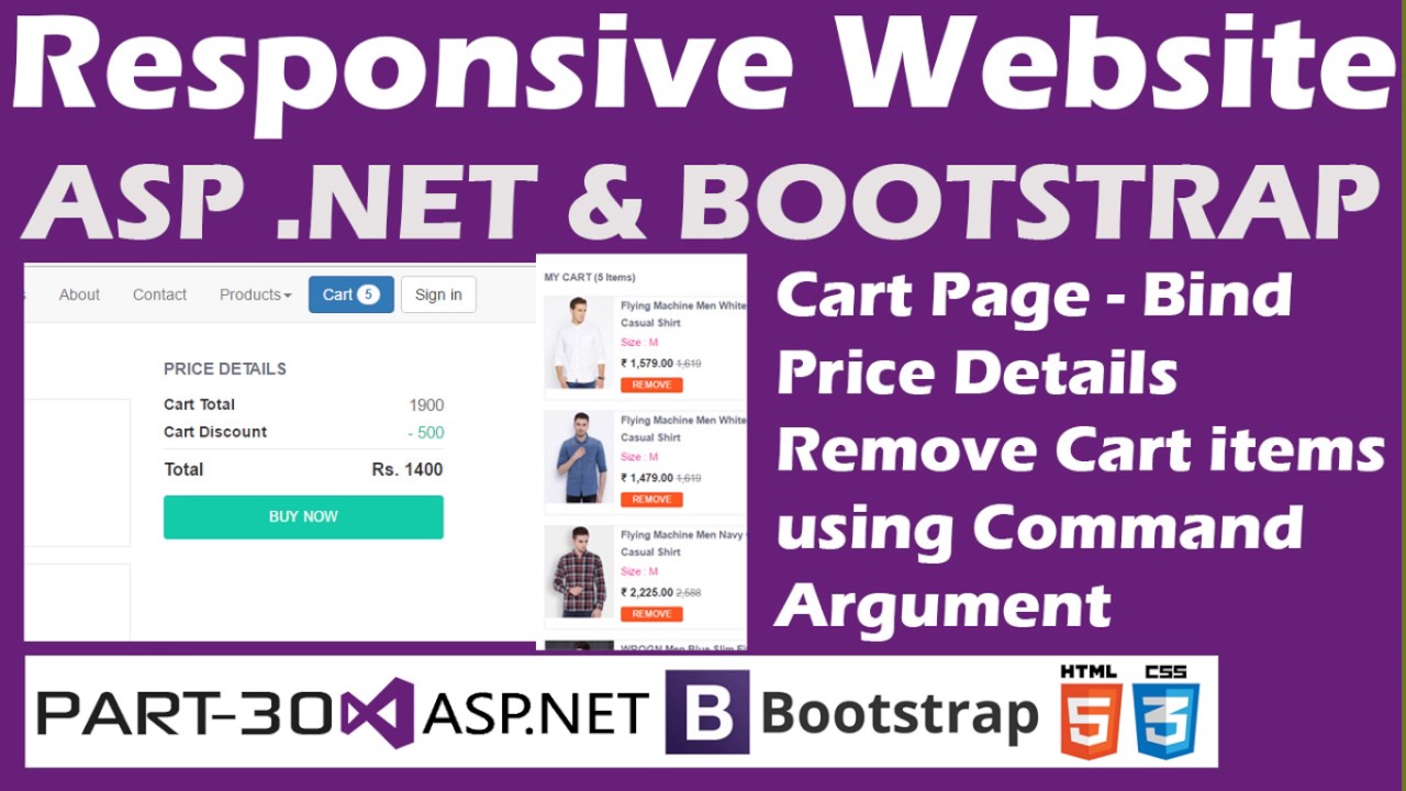 Responsive Website-ASP.NET&Bootstrap-Part 30-Online Shopping Site-Cart ...