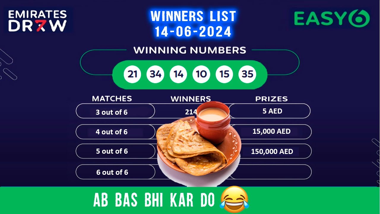 Easy 6 Today Draw Results 14-06-2024- @EmiratesDraw #emiratesdraw # ...