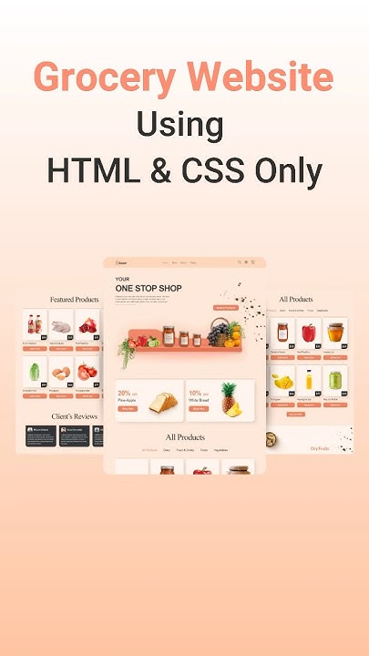 Grocery Website Using Html And Css Htmlwebsite Websitedeveloper Viral Viralshorts Webdesign