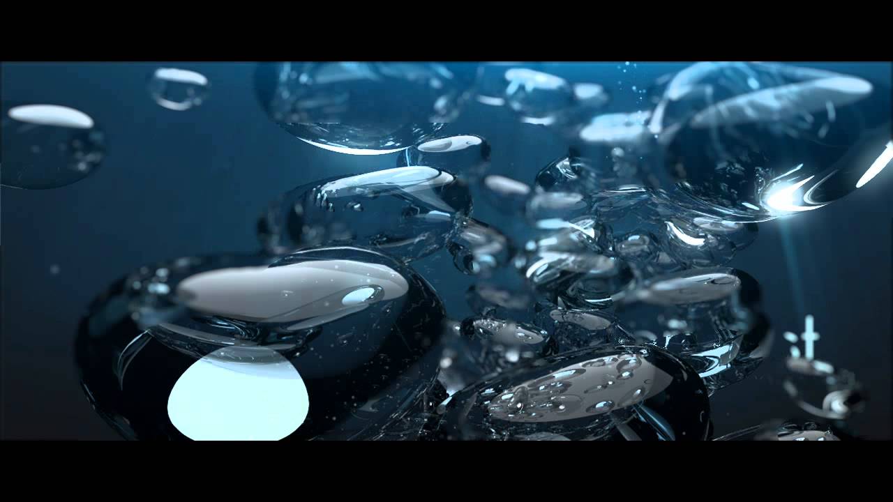 Water bubbles C4D - YouTube