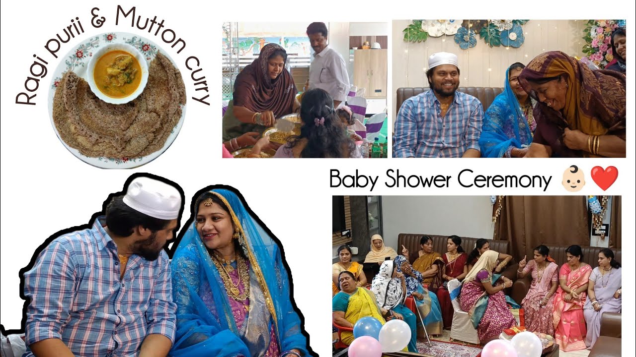 రాగి పూరి & మటన్ కర్రీ🤤 | Ragi purii & Mutton curry | Baby Shower ...