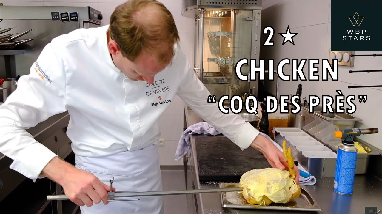 Amazing 2 Michelin star WHOLE CHICKEN ON THE SPIT at restaurant Colette ...