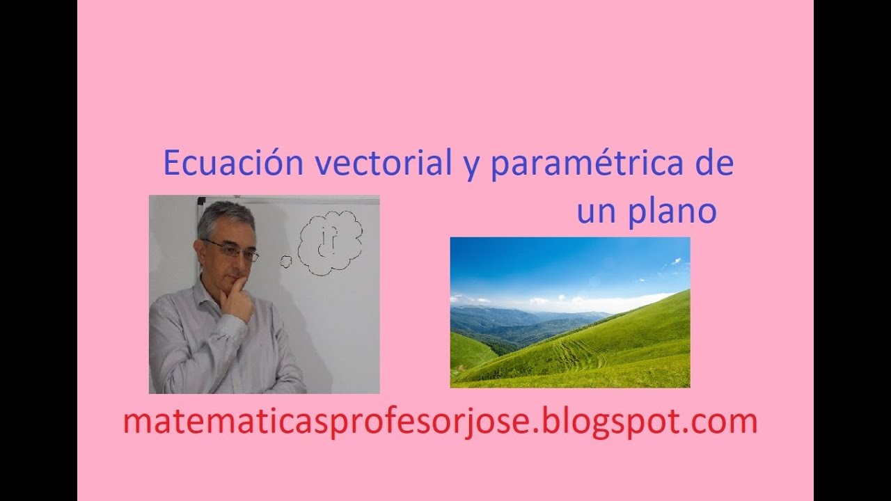 Ecuación vectorial y paramétrica de un plano en el espacio dos ejemplos ...