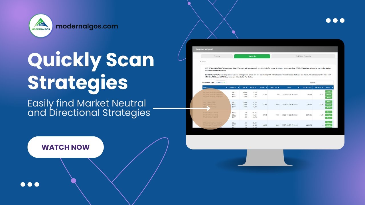 Scanner Wizard to Quickly Scan Strategies | Easily find Market Neutral ...