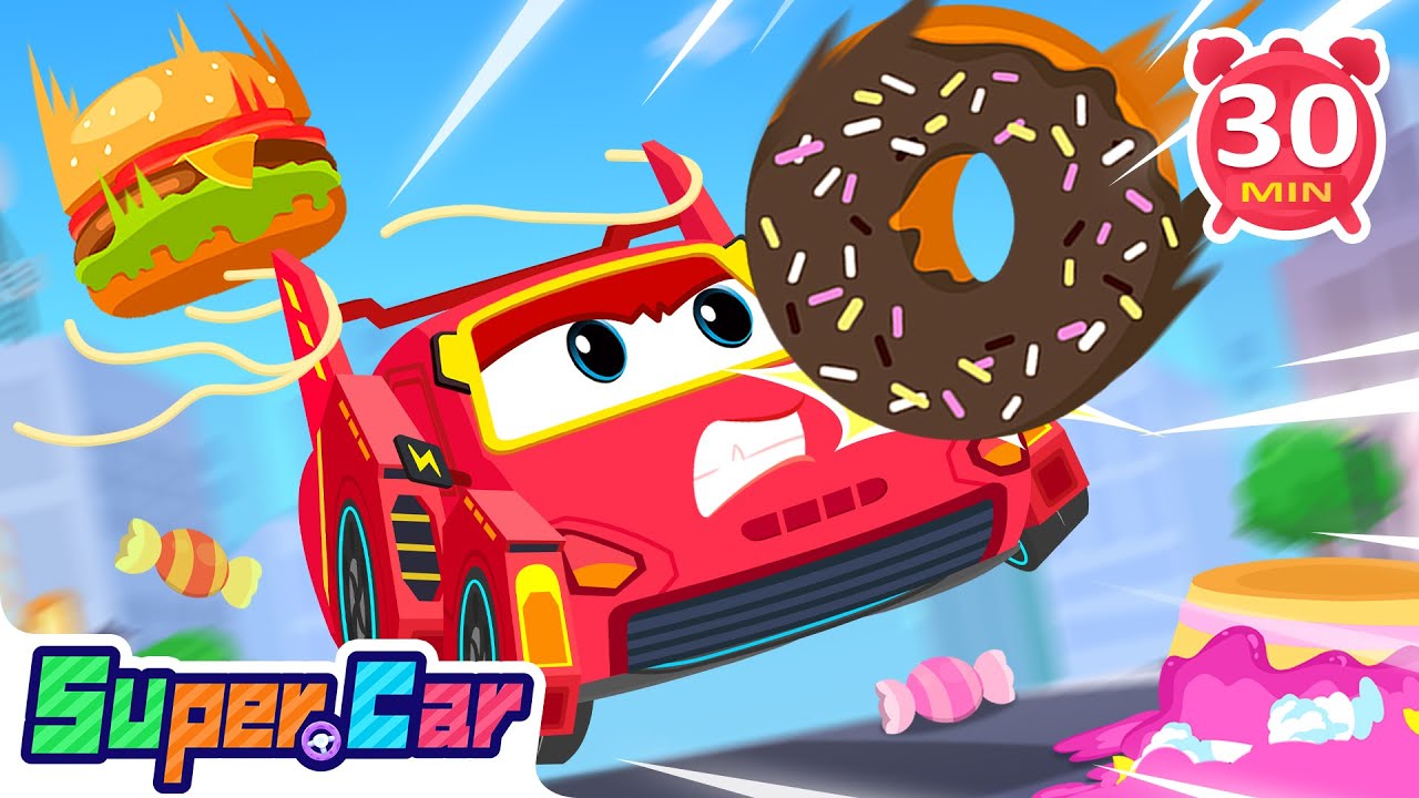 Super Cars Cartoons Compilation | Race Car | Police Car | Crane Truck ...