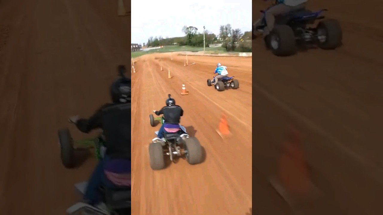 FPV drone gets REALLY CLOSE to 4 wheelers in dirt drag race! #4wheeler ...