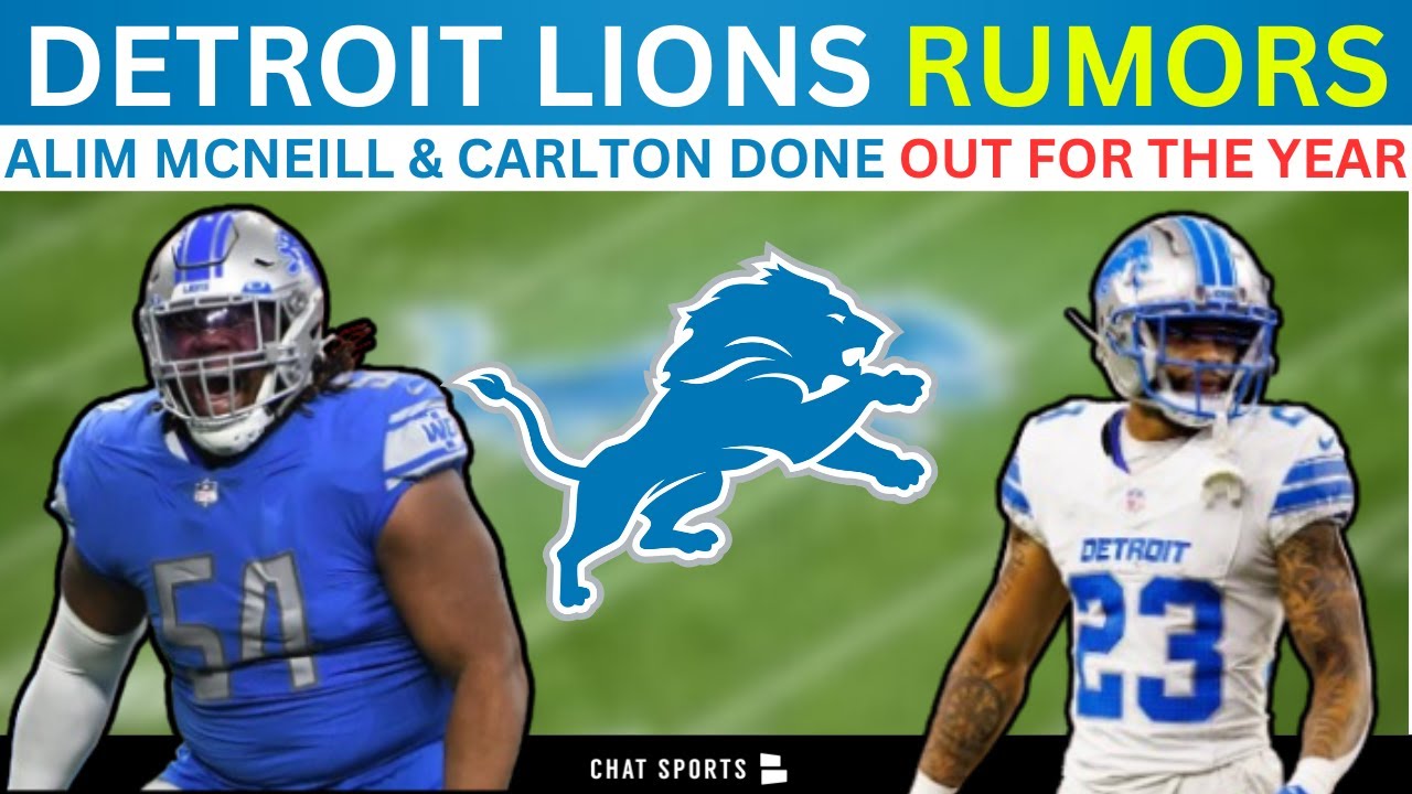 Detroit Lions Rumors: Alim McNeill & Carlton Davis Out For The Year ...