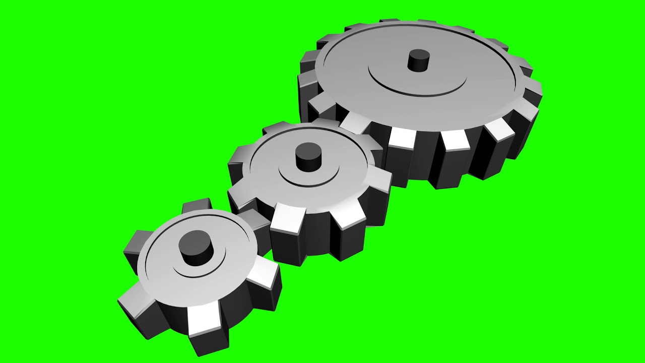 Green screen Cogs Turning - YouTube
