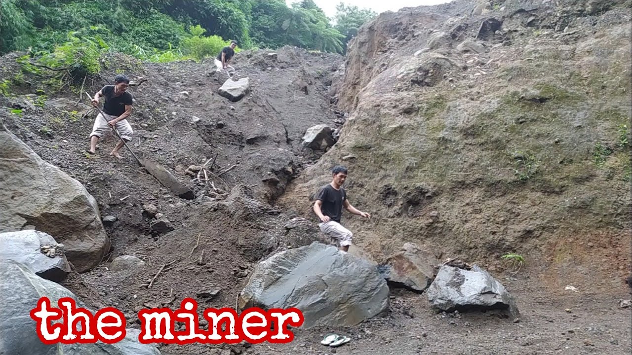 stone and sand excavation - YouTube