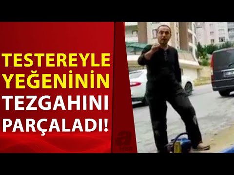 Cinnet geçiren amca, motorlu testereyle yeğeninin tezgahını parçaladı | A Haber