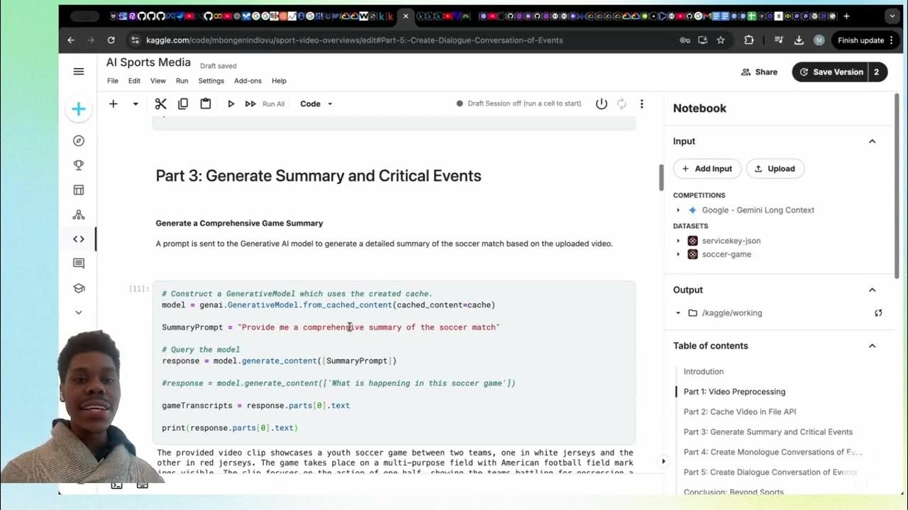 Gemini Long Context Kaggle Competition: AI Sports Media - YouTube