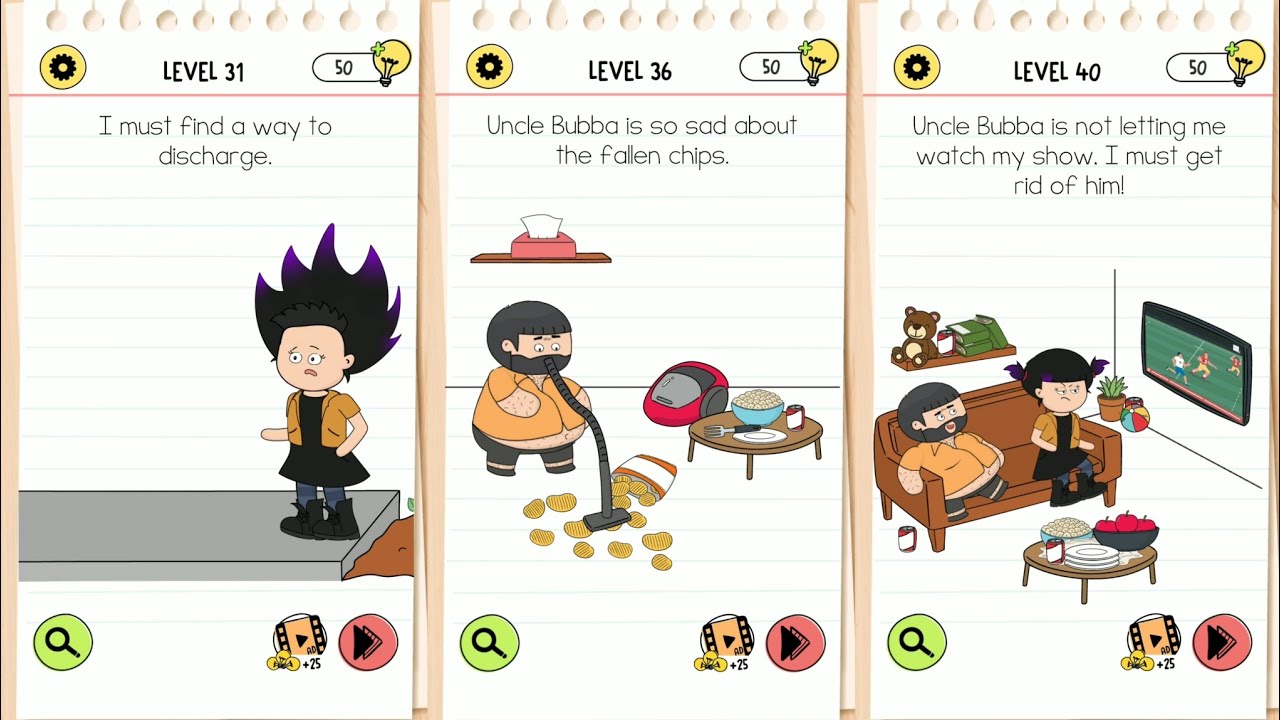 Brain Test 4 Tricky Friends Level 31 - 40 Walkthrough Answer Solved ...