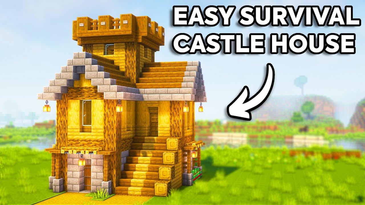 Minecraft: Survival Castle House Tutorial🏠 - YouTube