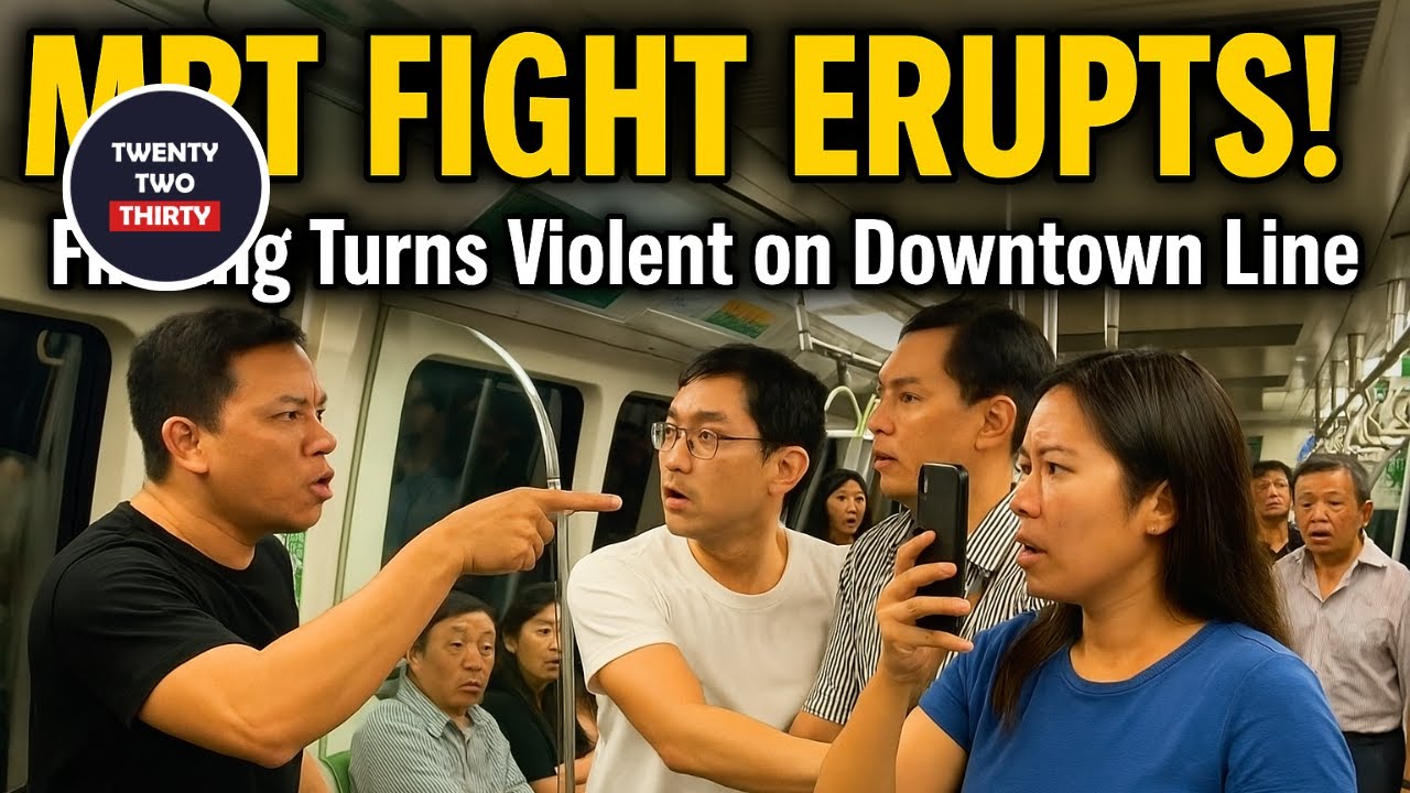 Man Confronts Couple on Downtown Line MRT in Heated Fight Caught on ...