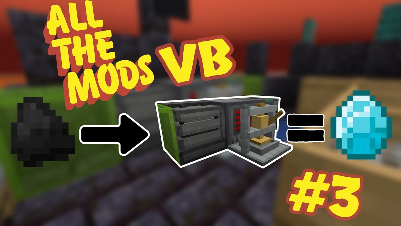 Из угля в Алмазы! | Minecraft All the mods Volcano block - YouTube