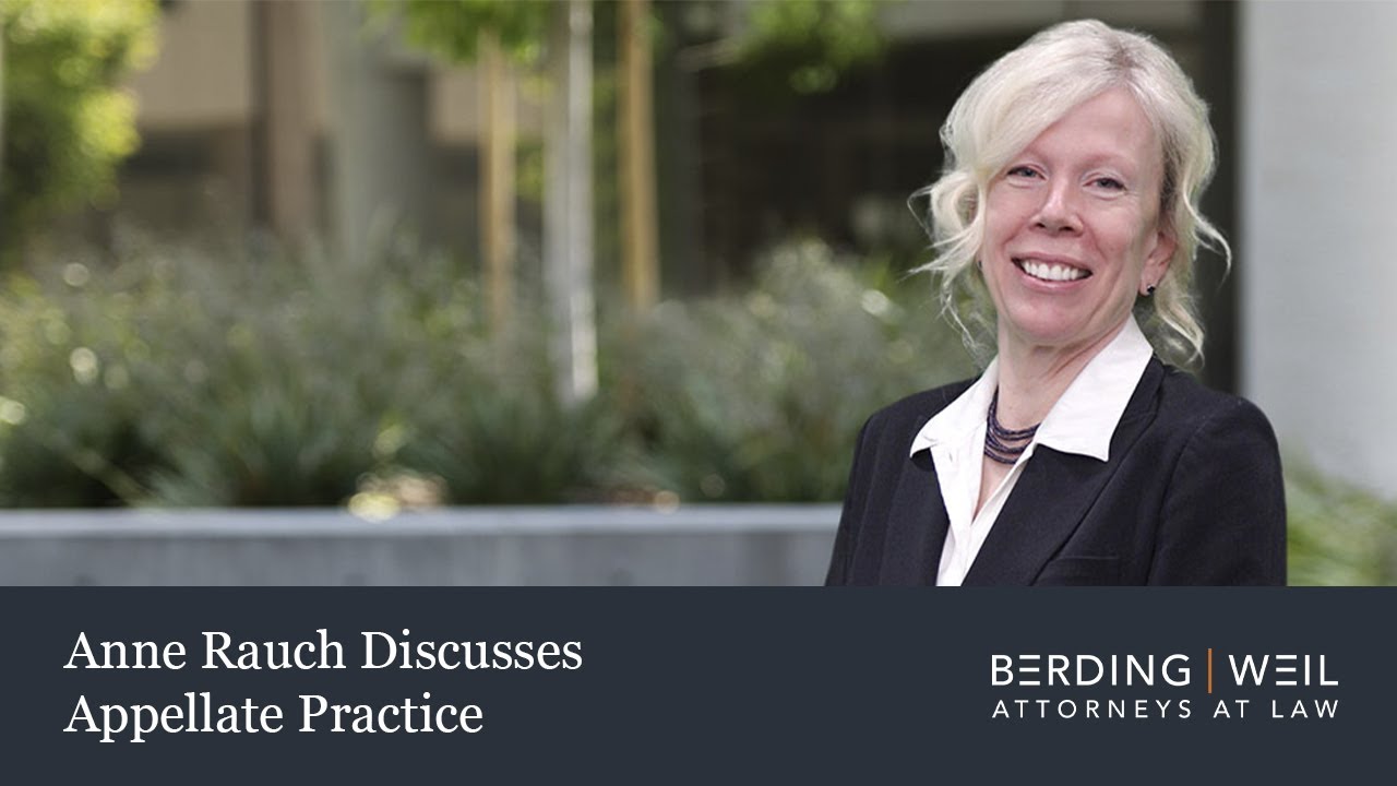 Anne Rauch Discusses Appellate Practice - YouTube