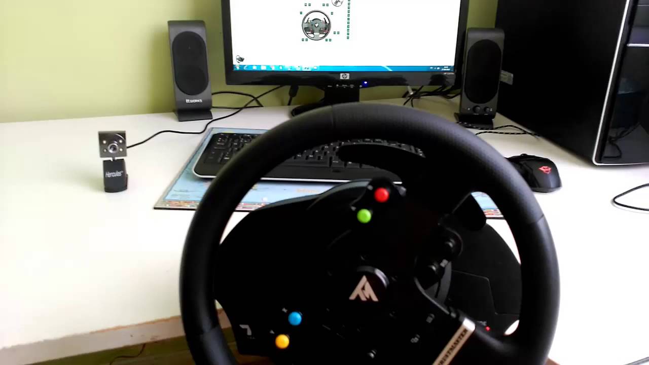 THRUSTMASTER TMX FORCE FEEDBACK TEST - YouTube