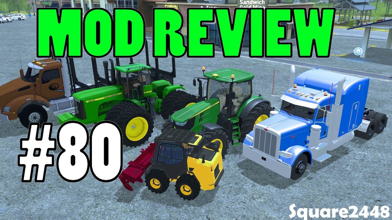 Farming Simulator 17 Mod Reivew #80 Semi, Stump Grinder & JD Tractors ...