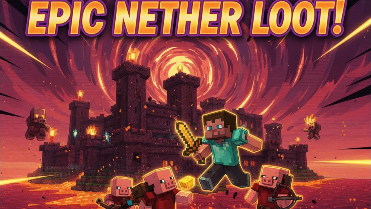 Nether Fortress Adventure! | Epic Piglin Trades & Insane Loot in ...