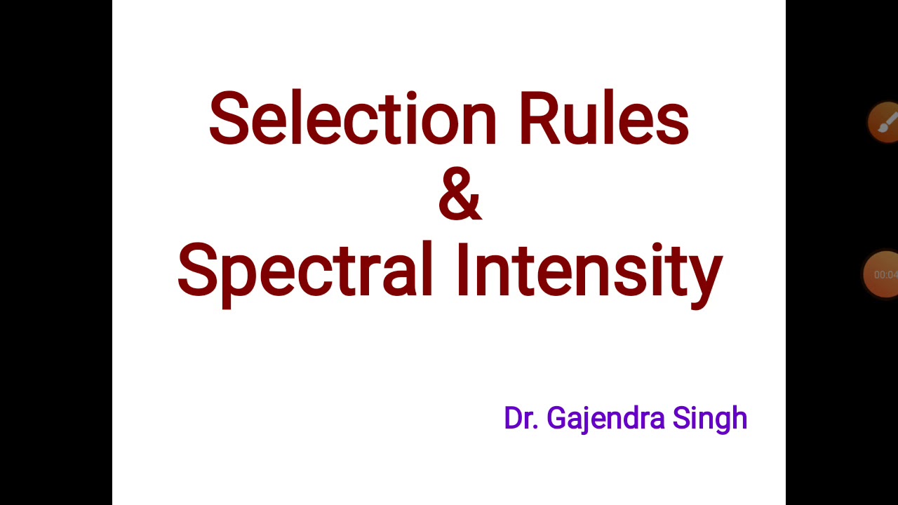 Selection Rules & Spectral Intensity - YouTube