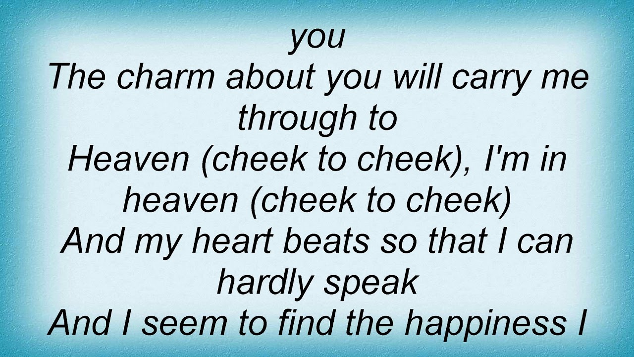 Taco - Cheek To Cheek Lyrics - YouTube