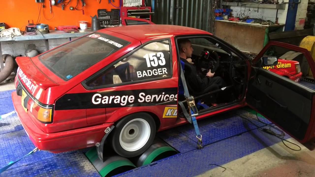 Toyota AE86 Rally Car Through The Gears on the Powermax Dyno - YouTube