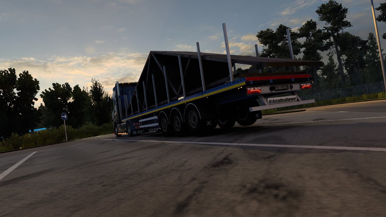 [ETS2 1.46.x] Ownable Kassbohrer Flatbed Trailer - YouTube
