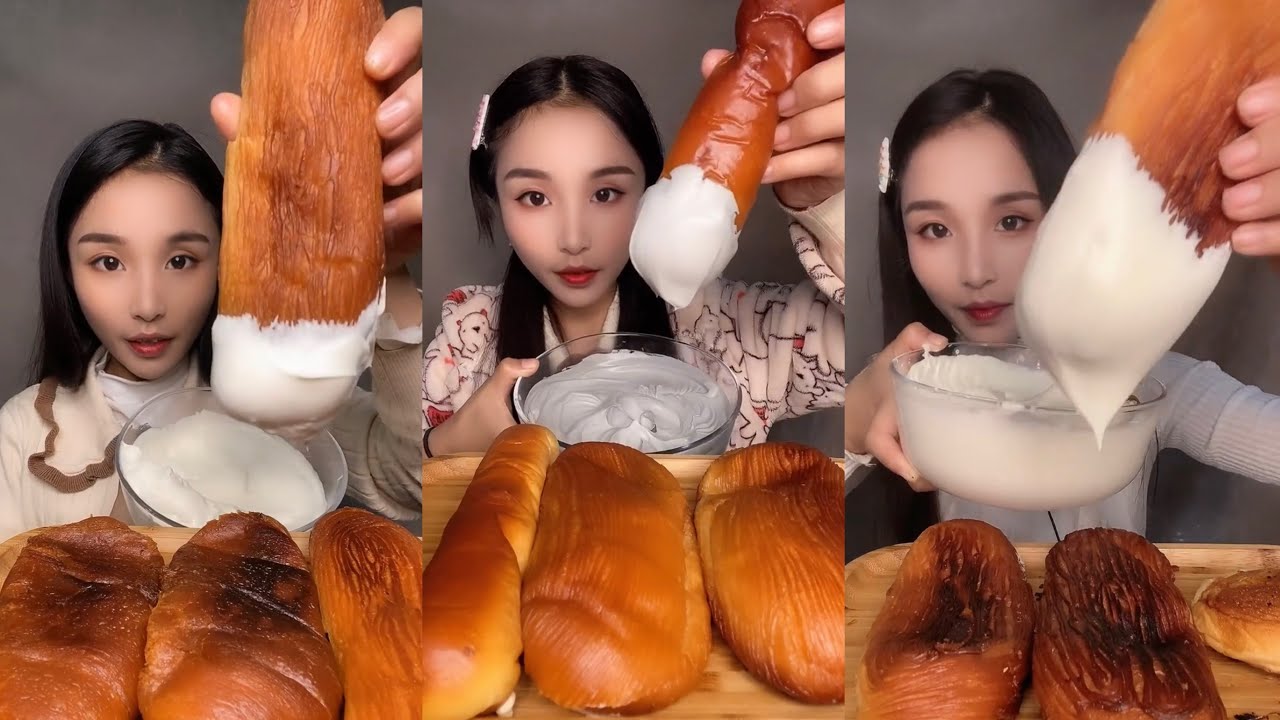 Asmr fried bread | Mukbang Eating 🍞🥖 #22 - YouTube