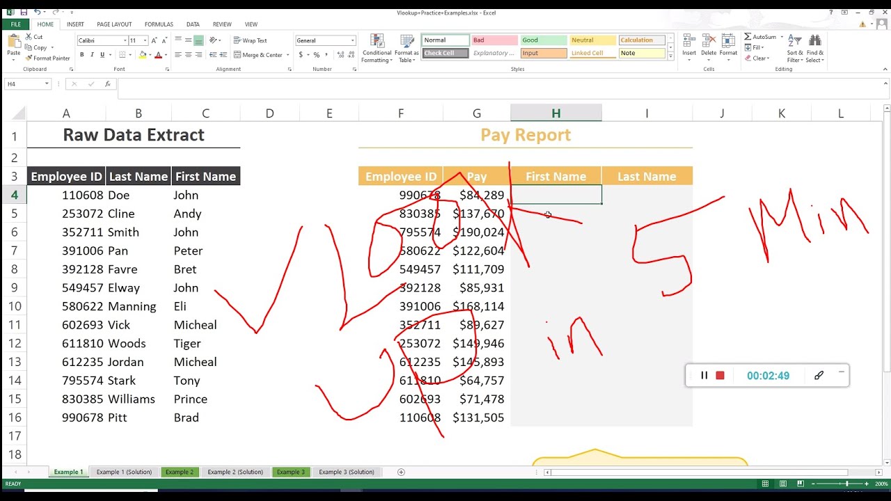 Learn V Look Up in Excell in 5 Minutes - Excell Tutorial - YouTube